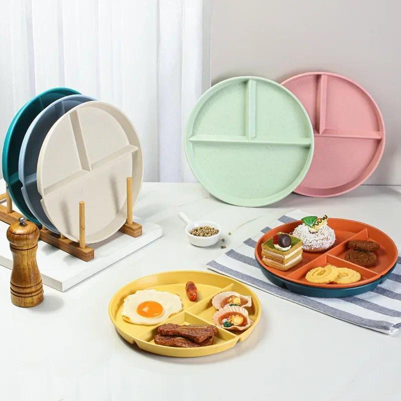 Divided Dish In 3 Diet Reusable Round Dinner Plates For Adults - TikTok ...