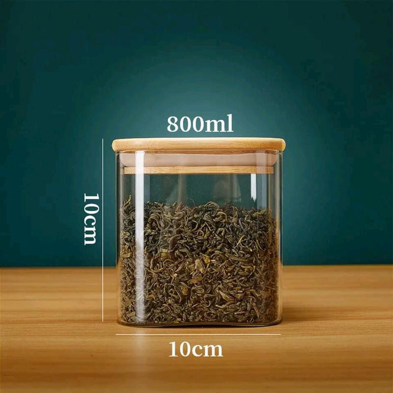 Toples Kaca Penyimpanan Kopi Makanan Glass Storage Jar - 800 ml - Shop ...