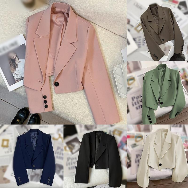 Blazer Pendek Butang Lengan Panjang Wanita, Jaket Sut Elegan - TikTok ...