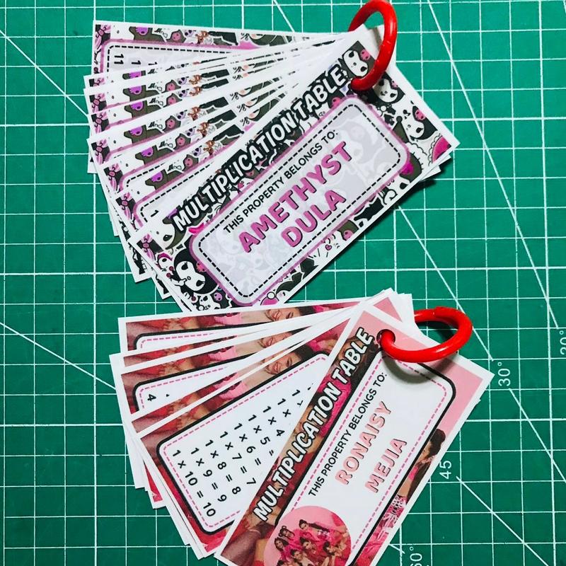MULTIPLICATION TABLE FLASHCARD KEYCHAIN TYPE customized - TikTok Shop ...