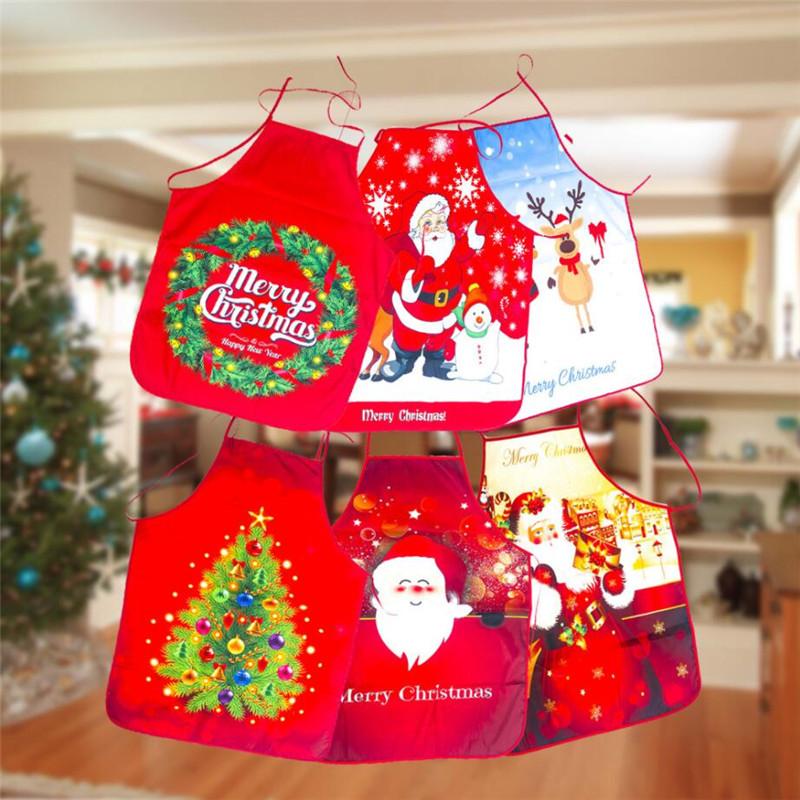 Christmas Funny Apron Adjustable Kitchen Cooking Aprons Adult Christmas ...