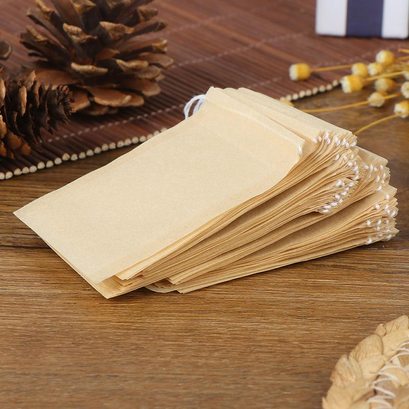 100Pcs/lot Empty Paper Tea Bags Filter Drawstring Teabags fo - TikTok ...