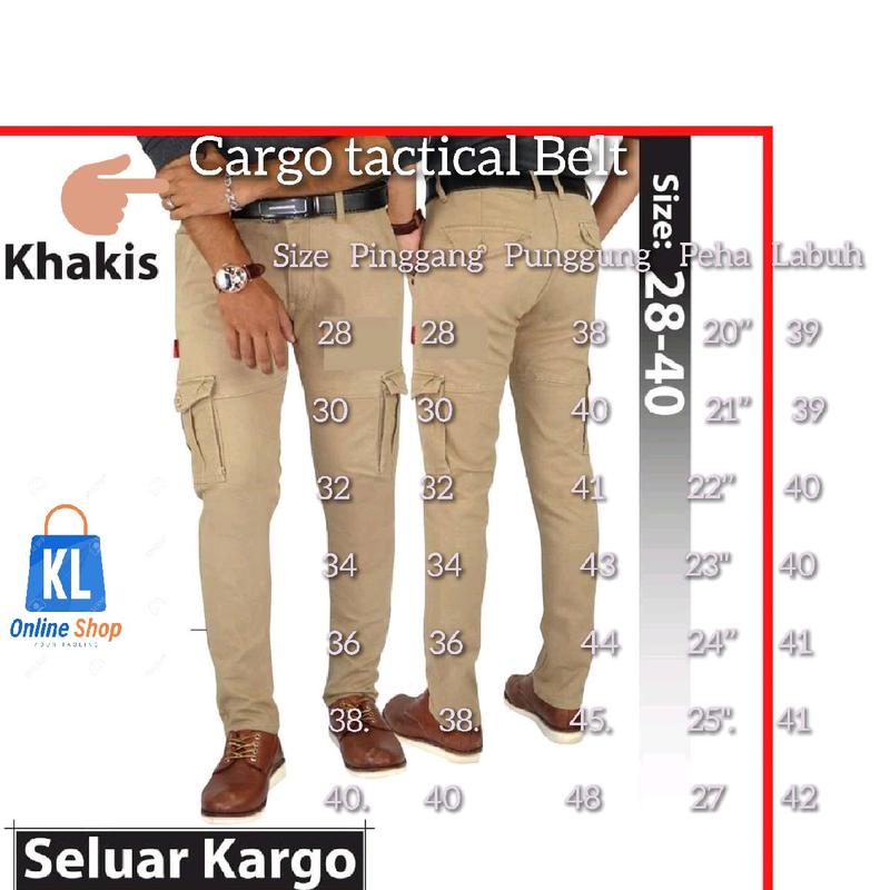 Seluar Cargo Slack Tactical Belt Good Qualy Tahan lasak Kai - TikTok ...