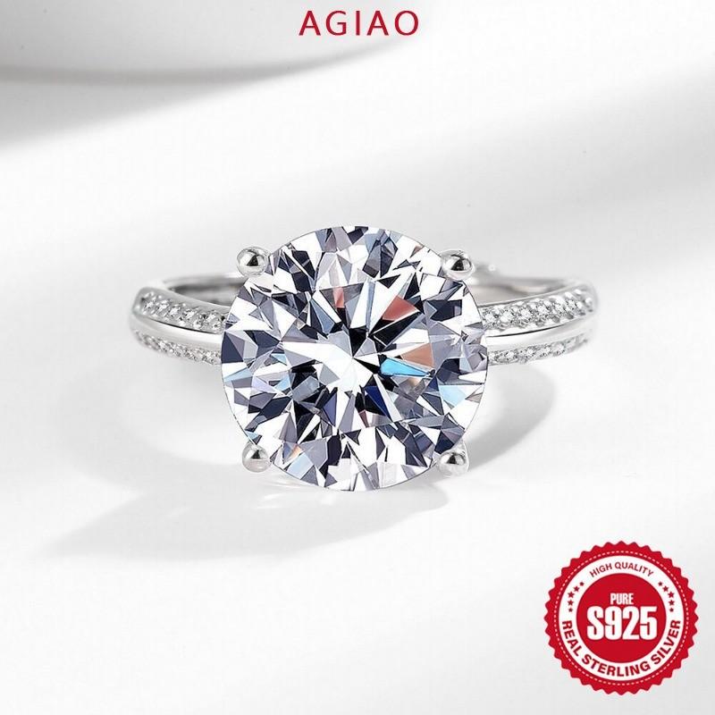 AGIAO 5 Karat Ring Emas Putih Cincin Wanita Ringan Mewah Cincin - Shop ...