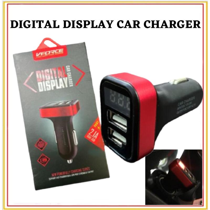 12V Car 2.1A Dual USB LED Car Charger Fast Charge With Voltage - TikTok ...