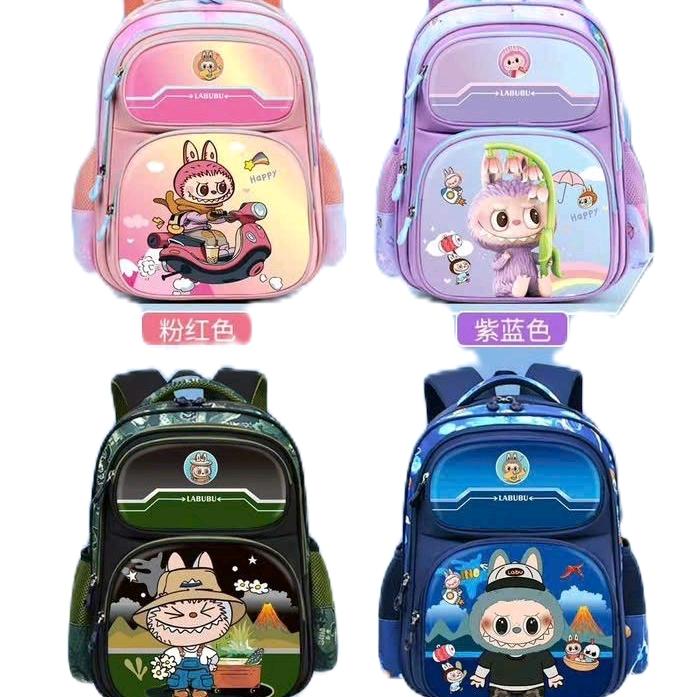 Balo labubu cho bé cấp 1 ,hoạ tiết 3D in nổi - TikTok Shop Vietnam