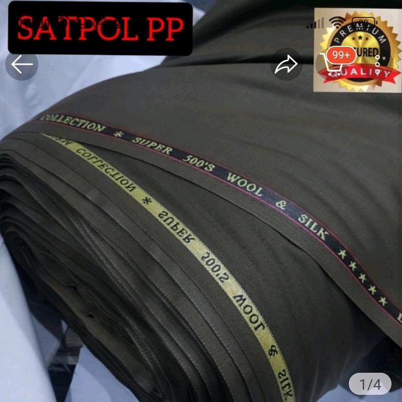 0.25 meter Kain Bahan Seragam Satpol PP semi wol Katun - Shop | Tokopedia