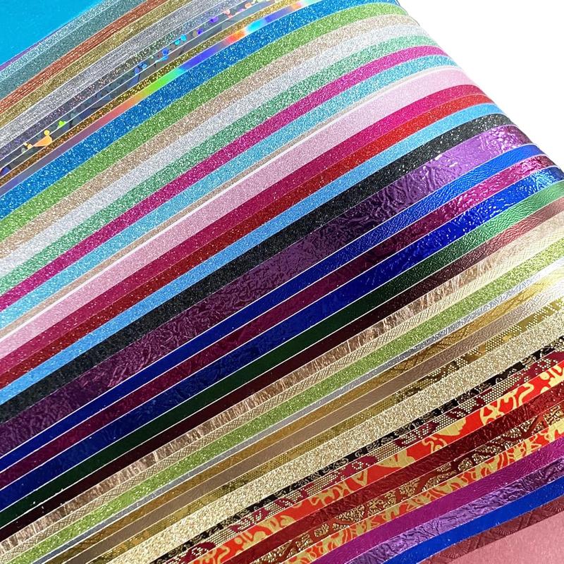 A4 Glitter Embossed Metallic Foil Paper Pack - 50 Sheets Assorted ...