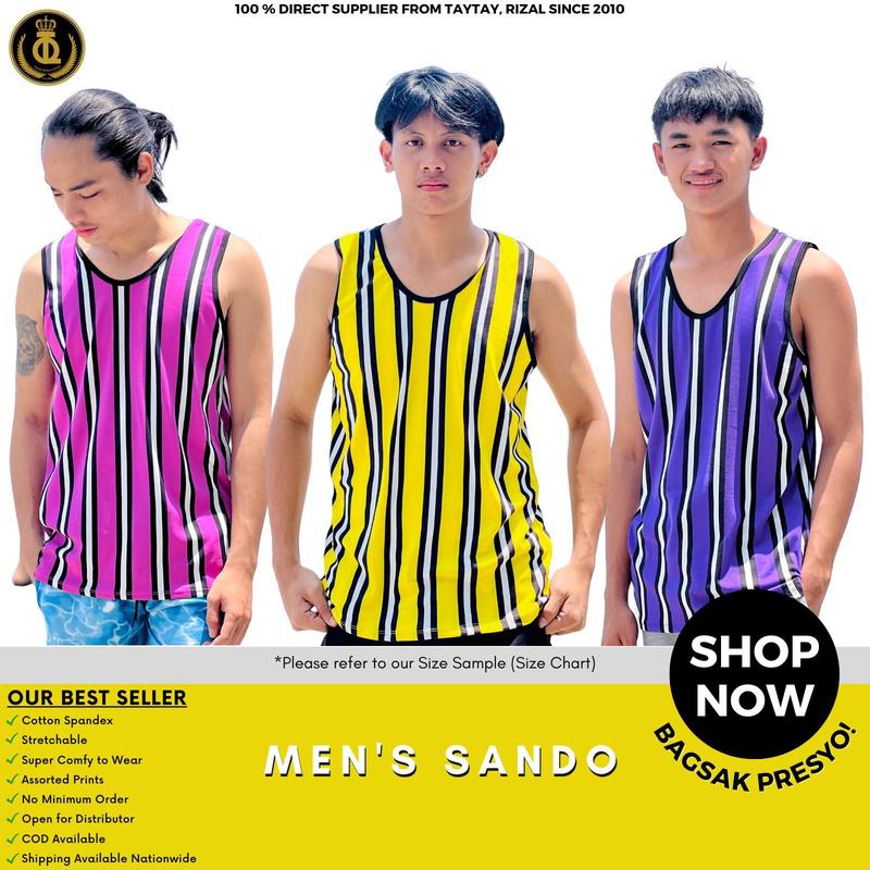 Men Sando Stripes/Tiedye ( Bundle of 5+1 Pcs ) Fabric Menswear - TikTok ...