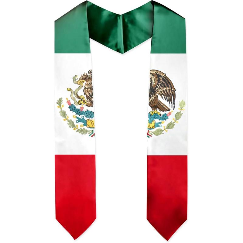 National Flag Embroidered Graduation Stole, Flag Graduation Sash Class ...