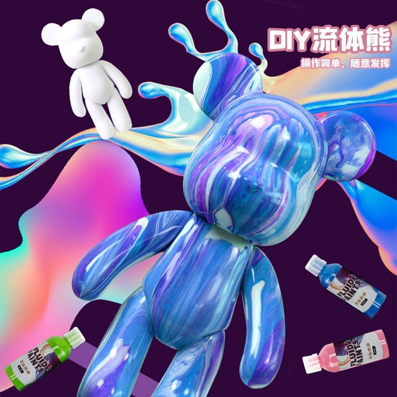 DIY Fluid Big Size Bearbrick 18/23/33cm With 60ml Paint Liquid - TikTok ...