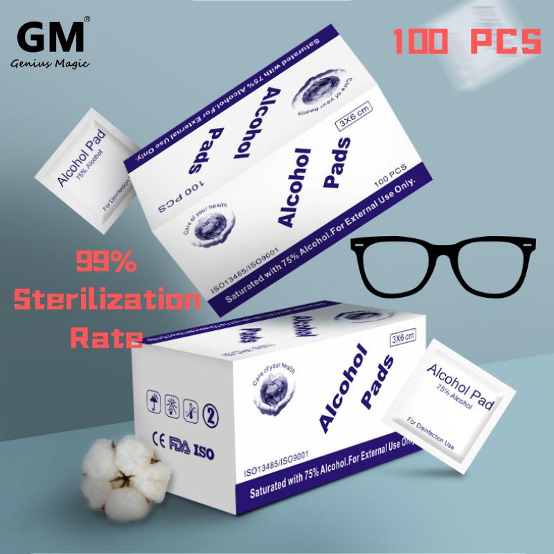 100 PCS Cleaning Wipes Alcohol disinfectant wipes Glasses wipes ...