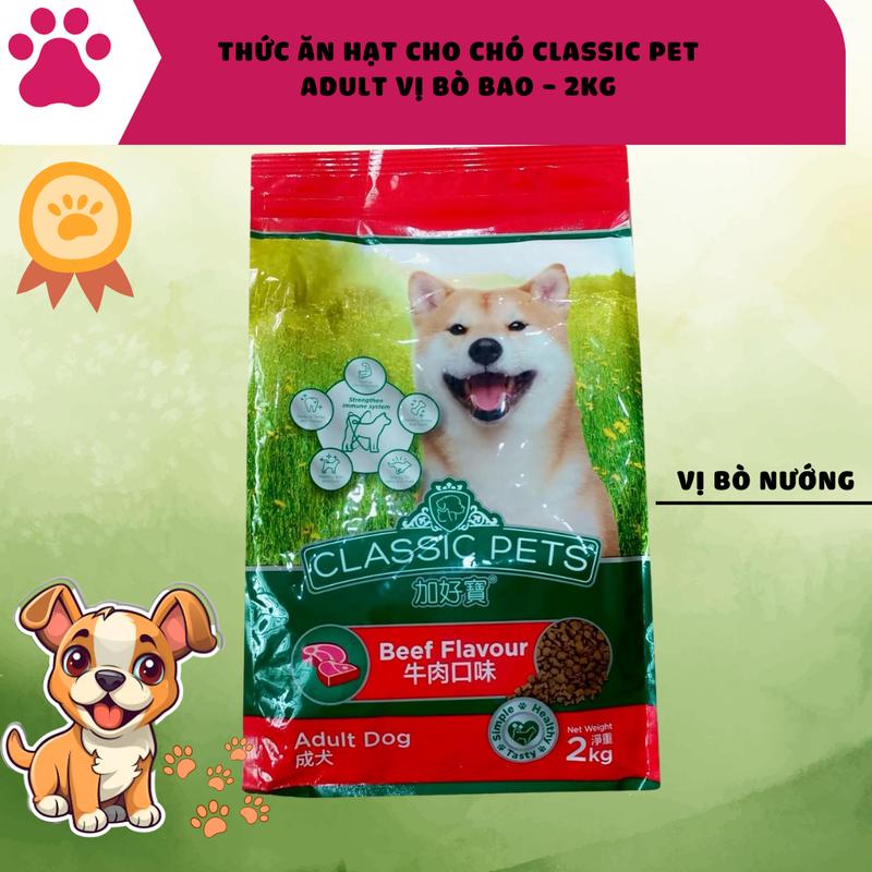 Thức Ăn Hạt Cho Chó CLASSIC PETS Vị Bò - Gói 2Kg - TikTok Shop Vietnam