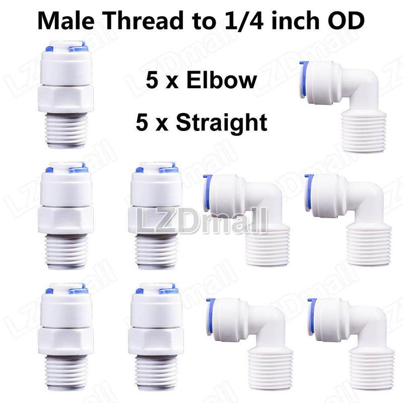 10pcs Quick Connect Push Fit Water Tube Fitting, (5 x Elbow - TikTok ...