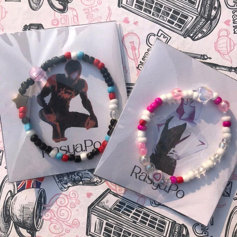 Gelang Couple Spiderman Miles Morales & Gwen stacy | spiderman Bracelet | Gelang Manik - Shop ...