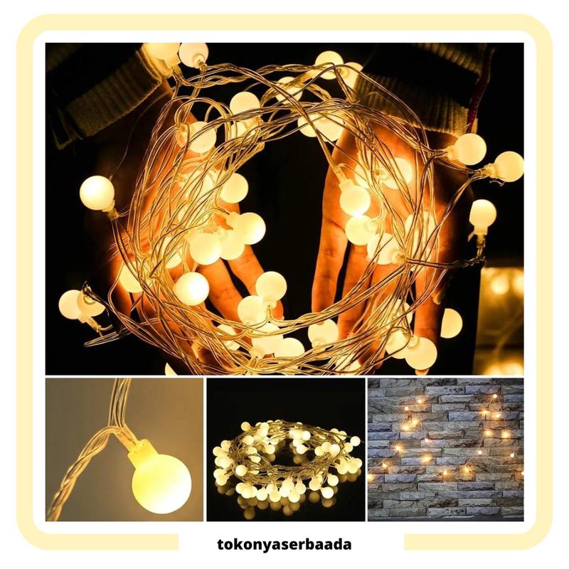 TSA BUNDLING 1PCS 2PCS MIX Lampu Tumblr Bola Anggur Mini 7 Meter - Shop ...