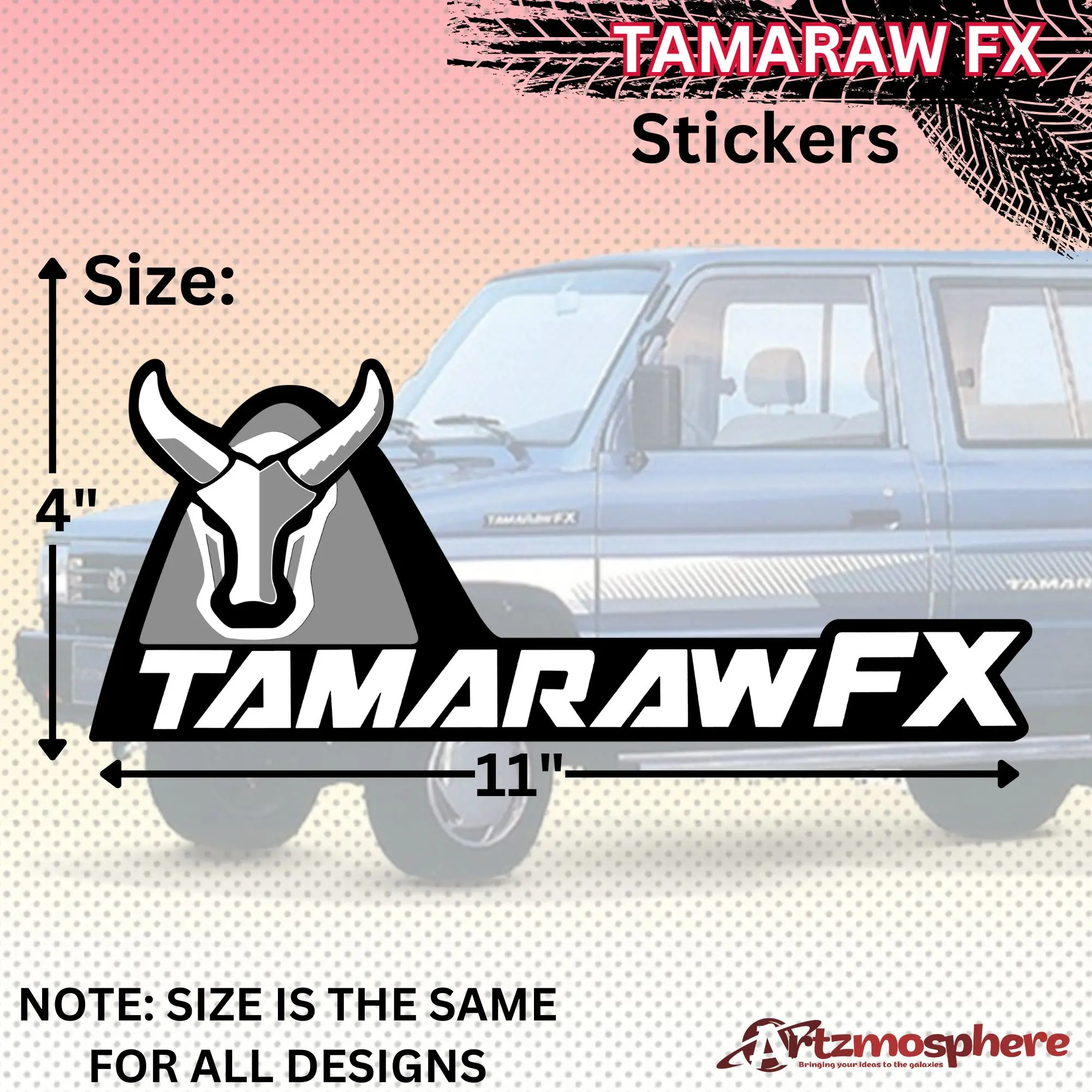 toyota tamaraw fx logo original/parody sticker - TikTok Shop Philippines