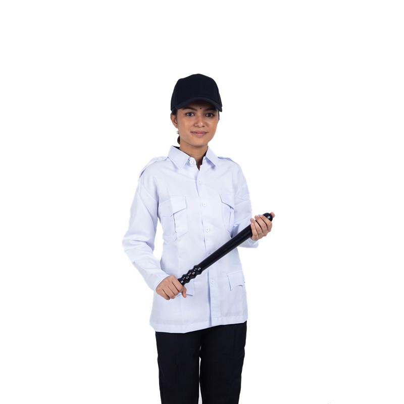 Bush Jacket T Poly Putih Seragam Pengawal Keselamatan SC-02 Lengan ...