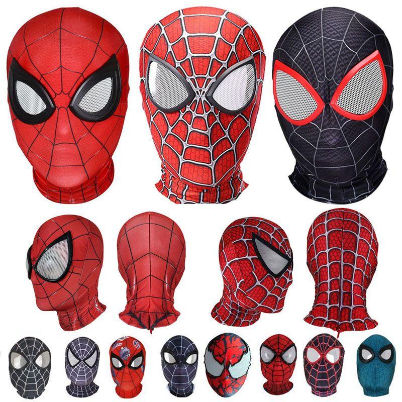Topeng Cosplay Spider Man, Fleksibel, Untuk Kanak-kanak dan Dewasa ...