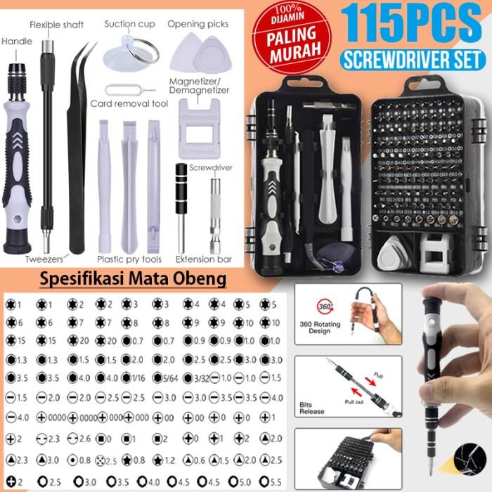 Promo Obeng Set 115 in 1 Reparasi Hp Smartphone Laptop Kamera ...