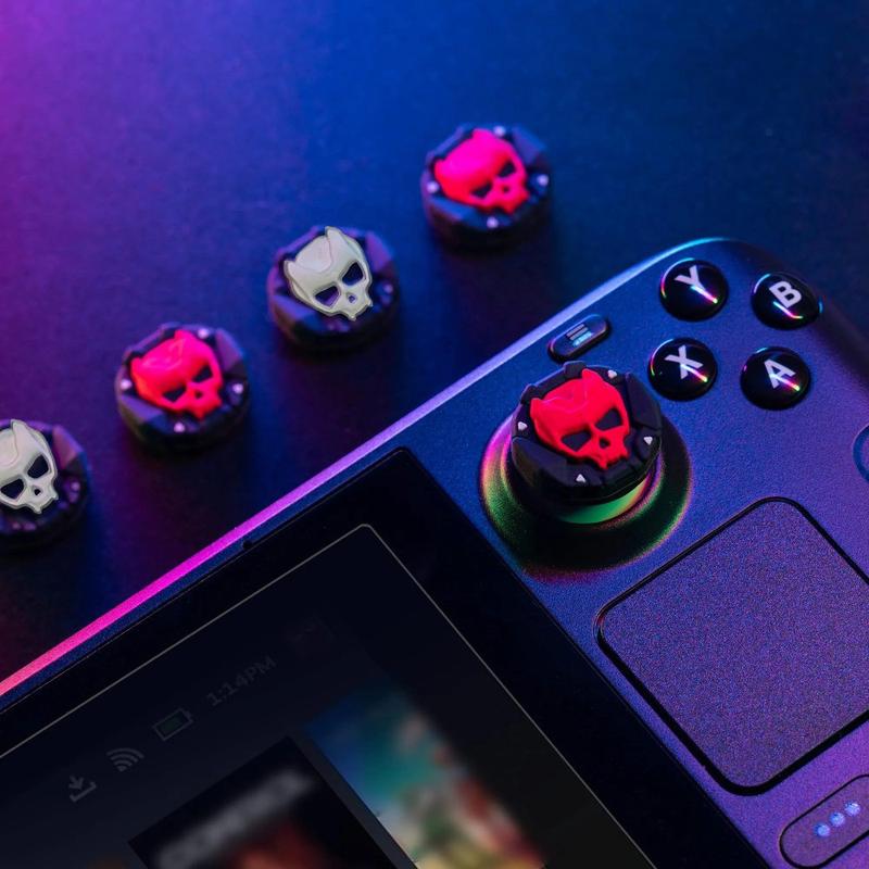 4Pcs Skull Silicone Thumb Stick Grip Cap For Steam Deck / Ro - TikTok ...