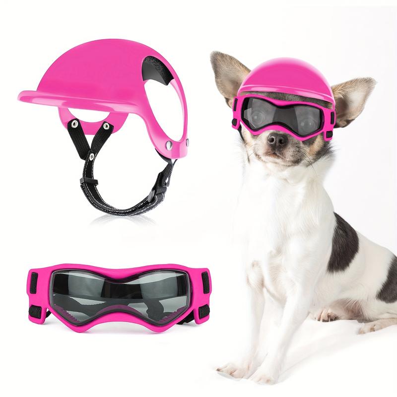 [Pet Helmet Set for Small Dogs] Small Dogs Pet Helmet Set - Anti-Wind ...
