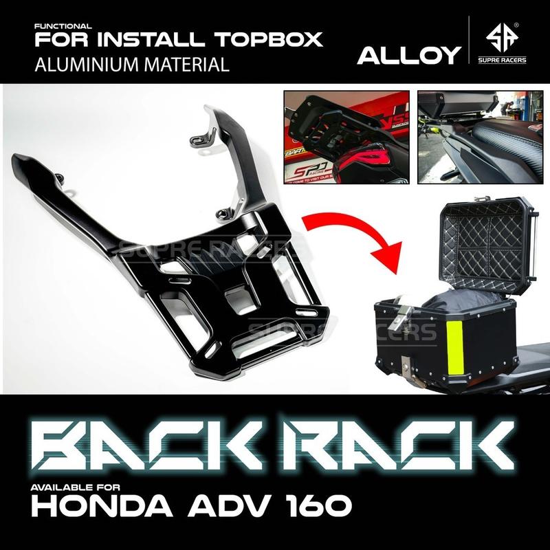 ADV 160 Back Rack For install Aluminium Top Box I For HONDA ADV ...