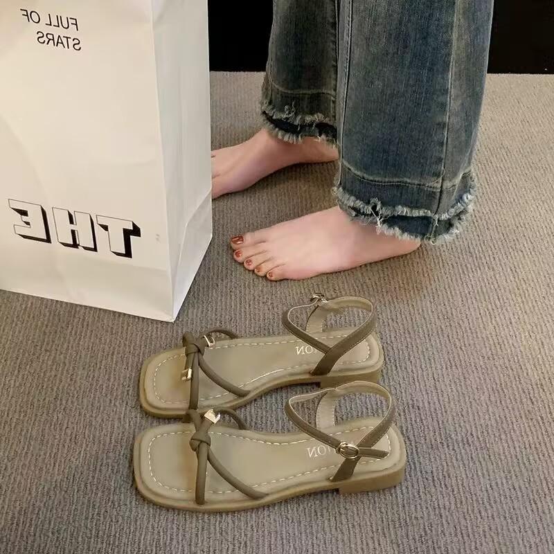 Sandal Tali Nipis, Gaya Roman, Untuk Wanita, Ketibaan Baru Musim ...