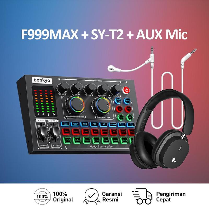 Bonkyo F999MAX SY-T2 Headset Bluetooth live soundcard Dedicated - Shop ...