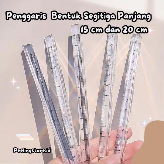 Penggaris Panjang/ Penggaris / Mistar Prisma Segitiga Plastik ...