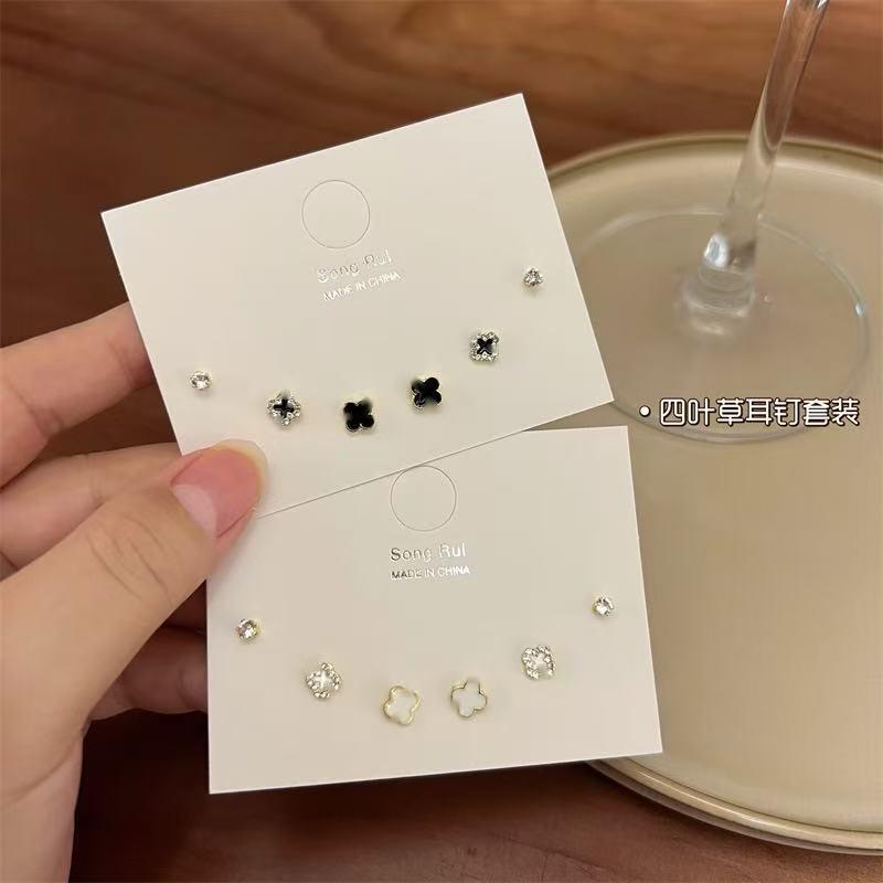Bộ Đinh Tán Tai Cỏ Bốn Lá, Kim Bạc Sterling, Hoa Tai Đơn Giả - TikTok ...