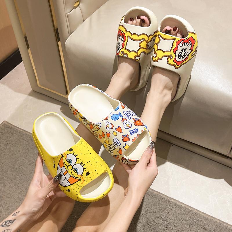 2025 Fashion Simple Cartoon Platform Slippers - TikTok Shop Singapore
