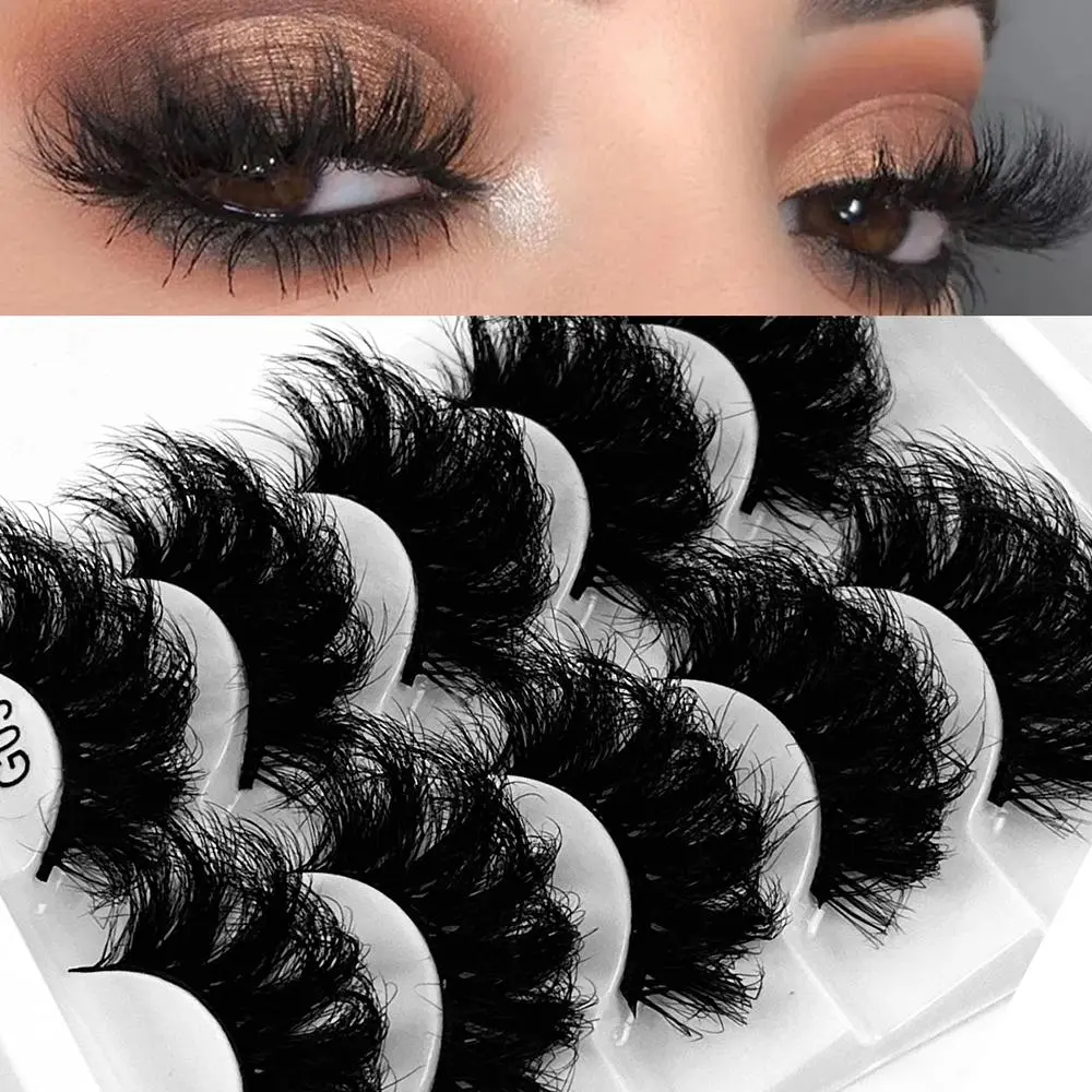 Valentine's Day Style Fluffy False Eyelashes, Wispy Cat Eye Look Faux ...