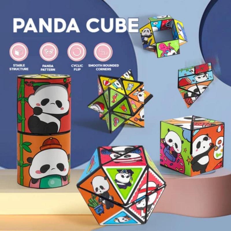 3D Magic Cube Kids Puzzle Cute Panda Magic Cube 3D Children Puzzle ...