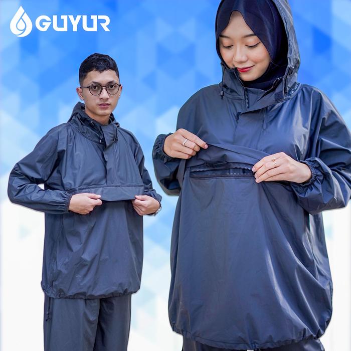 Promo Guyur Jas Hujan Anti Bocor Guyur dengan Saku Depan Kangguru Bahan ...