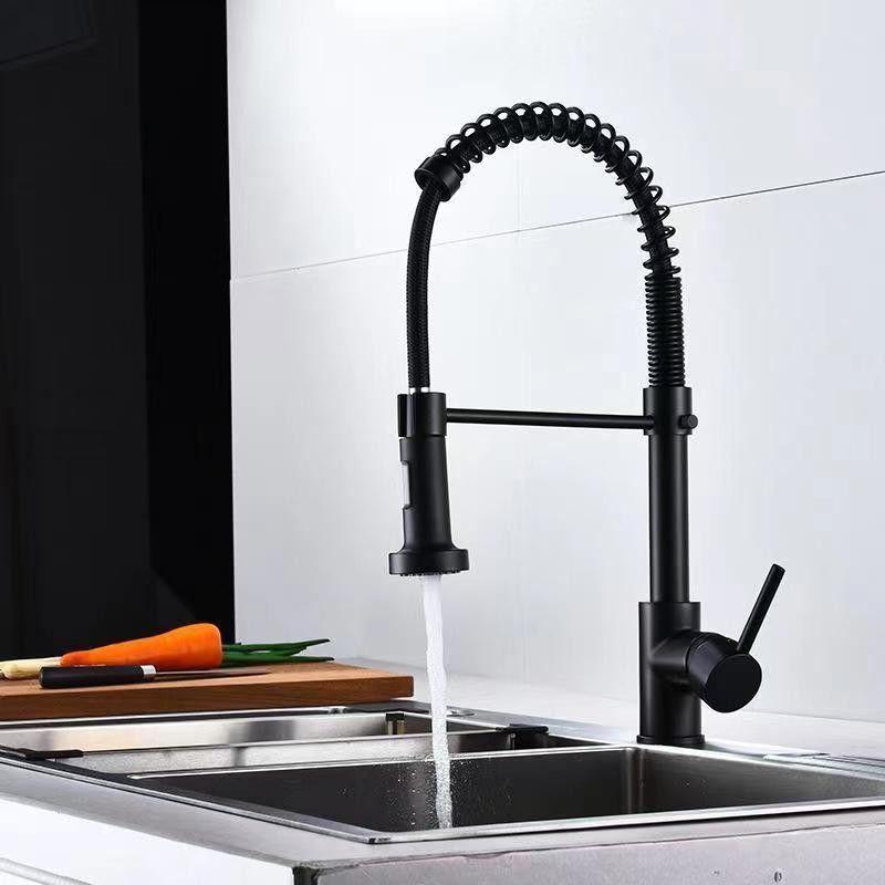 【SG-STOCK】Spring Pull-Down Dual Kitchen Faucet Cold Hot for Kitchen ...