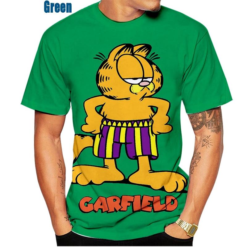 Baju Atasan Kasual Uniseks, Terkini, Baju-T Garfield Kartun, - TikTok ...