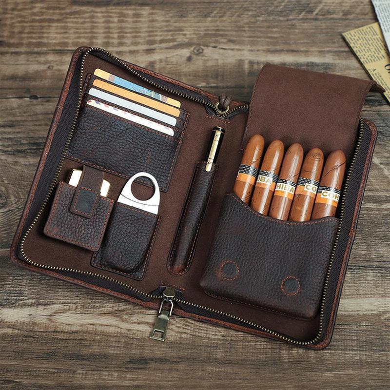 Leather Cigarette Storage Bag, 1 Count Dust Proof Cigarette Organizing ...