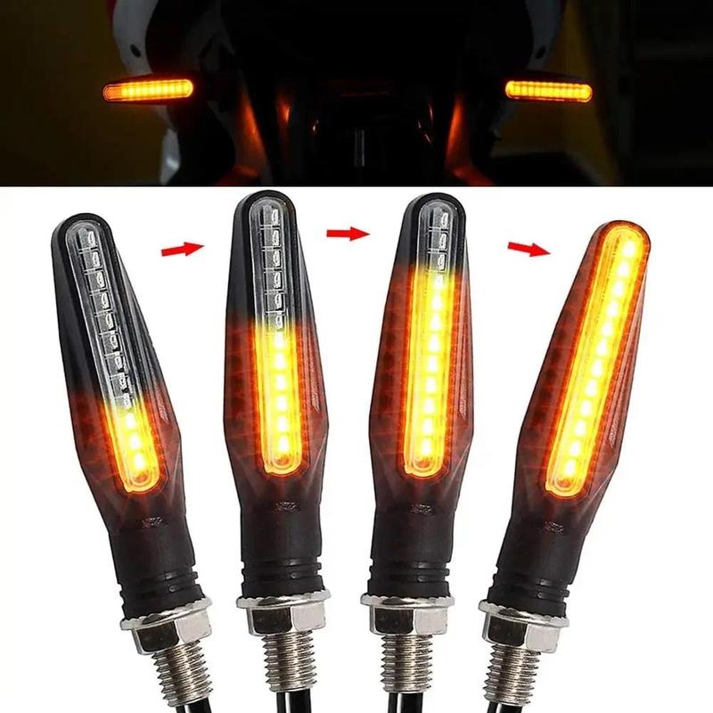 2PCS Universal LED Motorcycle Turn Signal Light 12v IP68 Waterproof ...