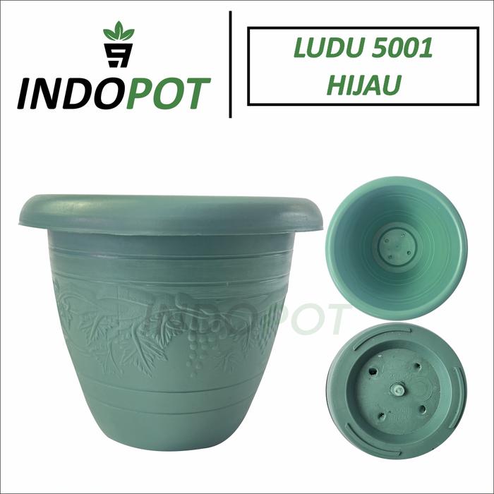 Jual Pot Plastik Aesthetic Ludu 5001 Warna Hijau Pot Bunga Cantik Mewah ...