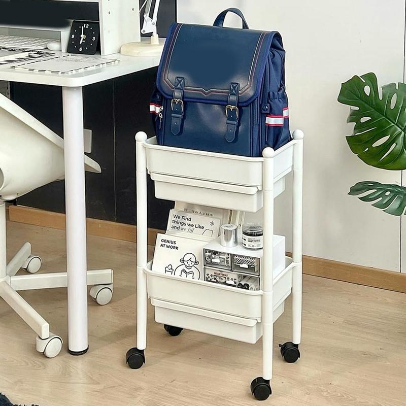 Plastic Mobile Storage Cart With Drawers - Adjustable Shelving - TikTok ...