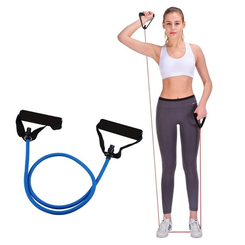 120cm Elastic Resistance Bands Yoga Pull Rope Fitness Workout Sports ...