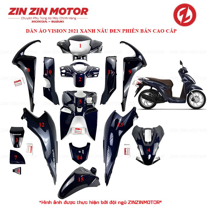 Dàn Áo Vision 2021 Xanh Nâu Đen Phiên Bản Cao Cấp Chính Hãng - TikTok ...