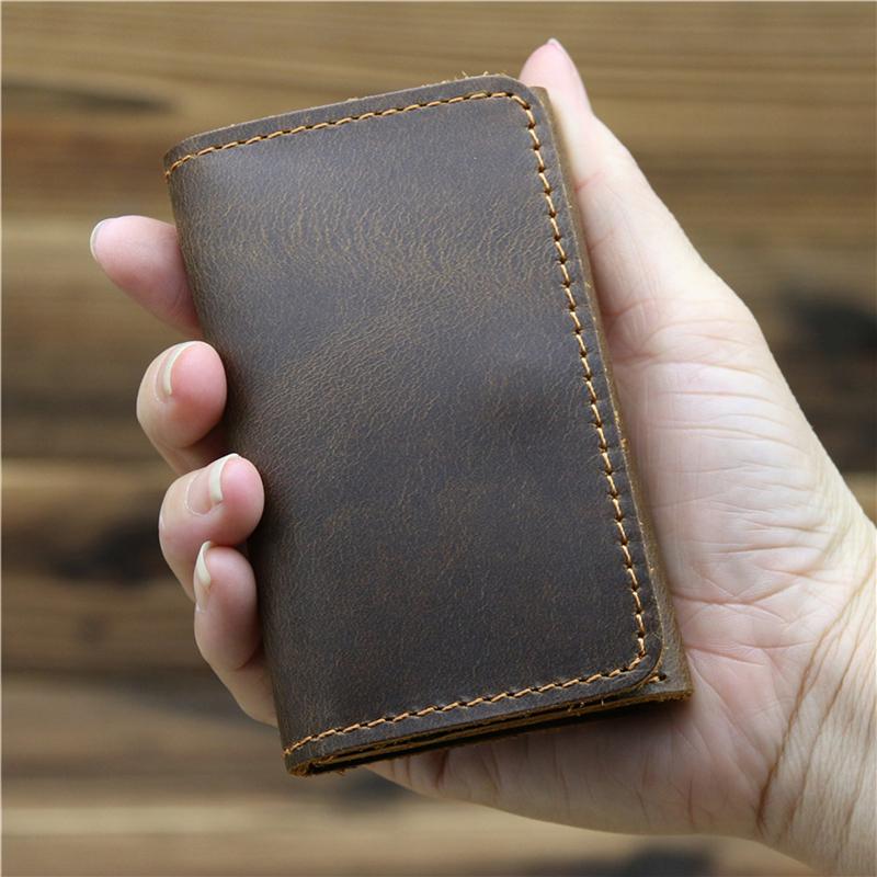 Dompet penyekat RFID HL-Retro untuk lelaki, dompet pendek kulit ...