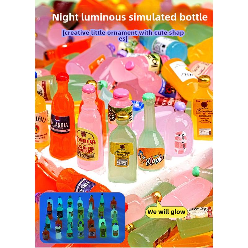 Botol Kecil Simulasi Mini, 100 Keping, Bahan Resin Miniatur, Botol Wain ...