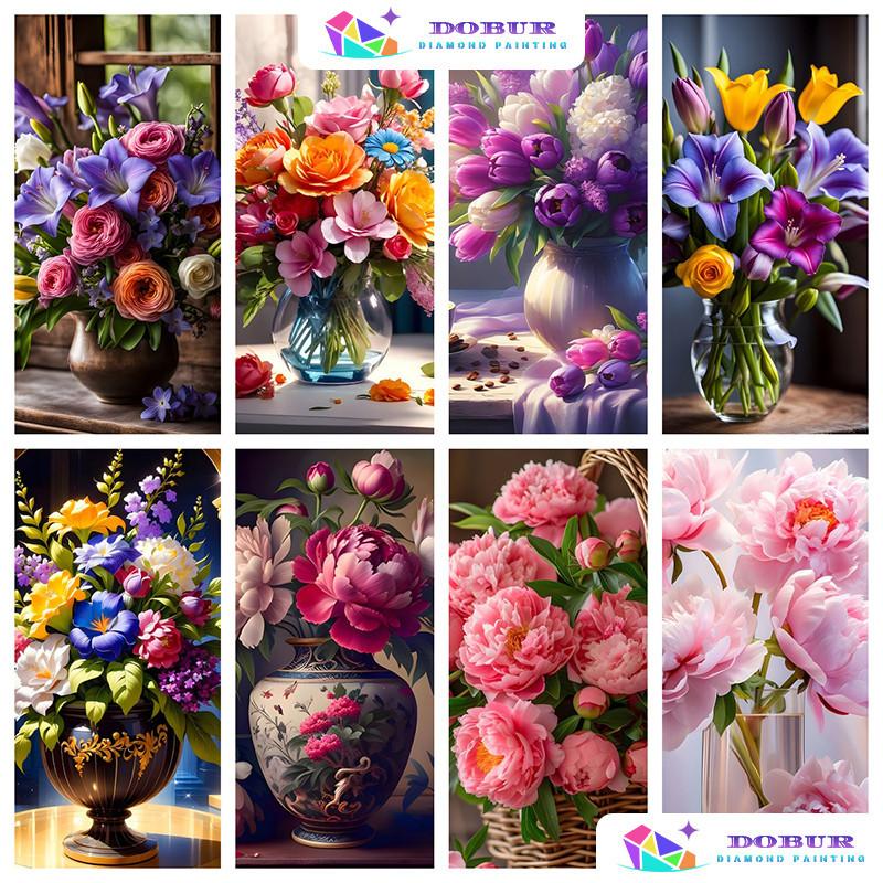 DOBUR | Set Lukisan Berlian, Bunga 5D DIY Bulat / Segi Empat - TikTok ...