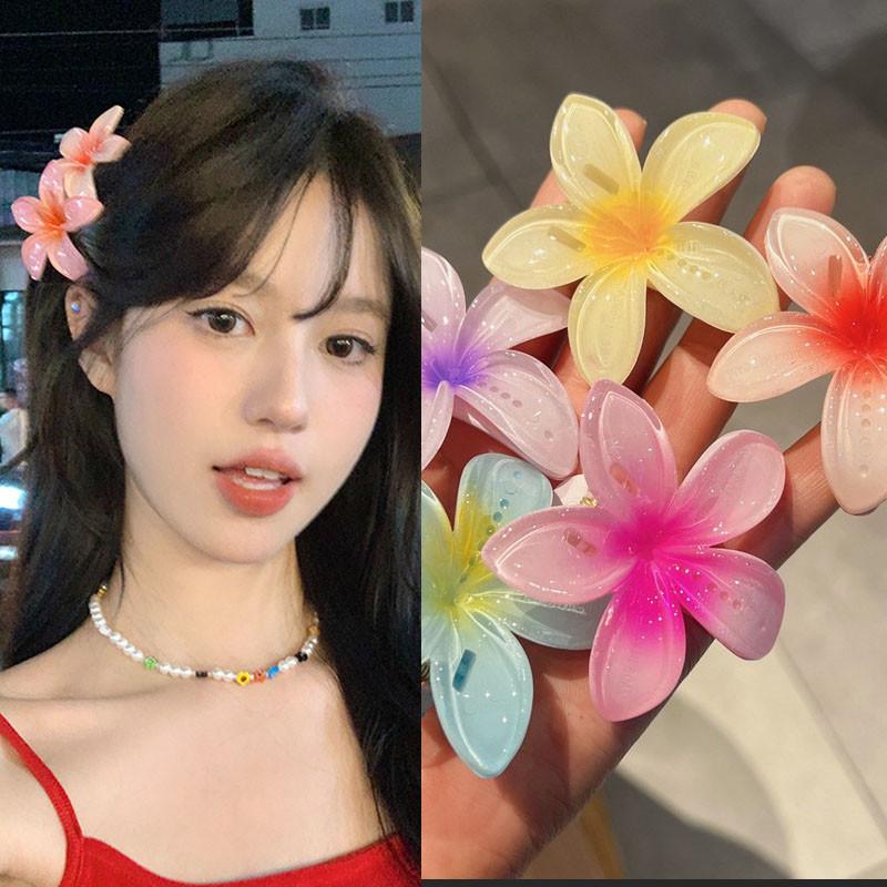 Klip Jepit Rambut Plumeria Bunga Comel, Gaya Gadis Manis, Lebar ...