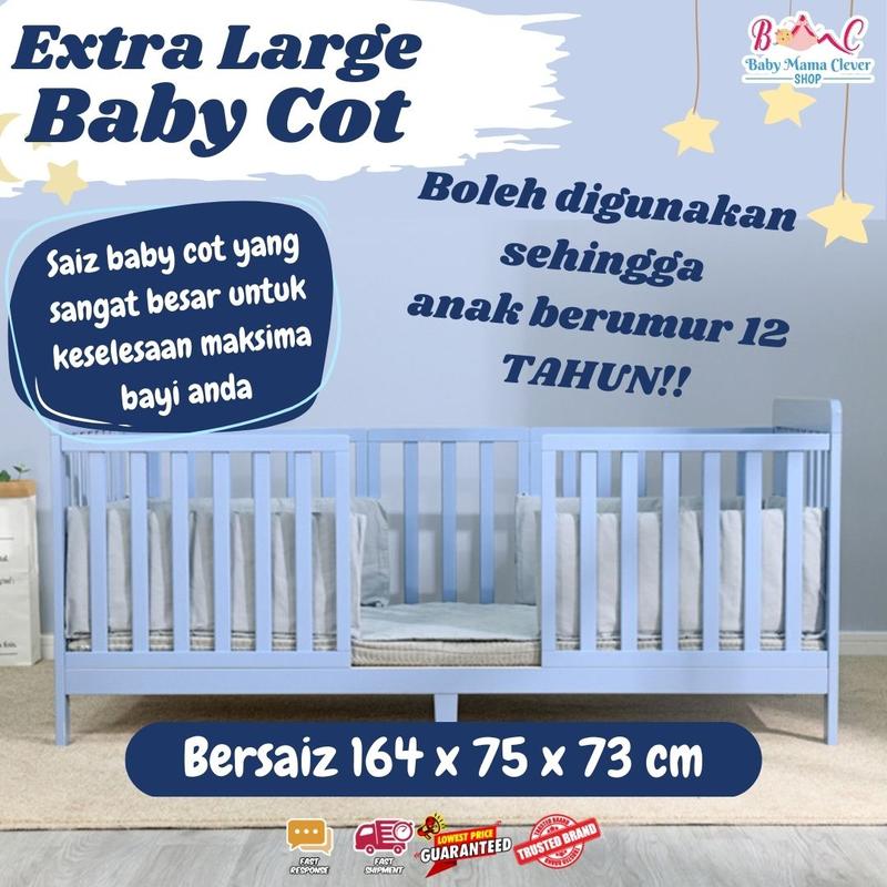 extra large baby cot katil baby adjustable baby cot katil baby - TikTok ...