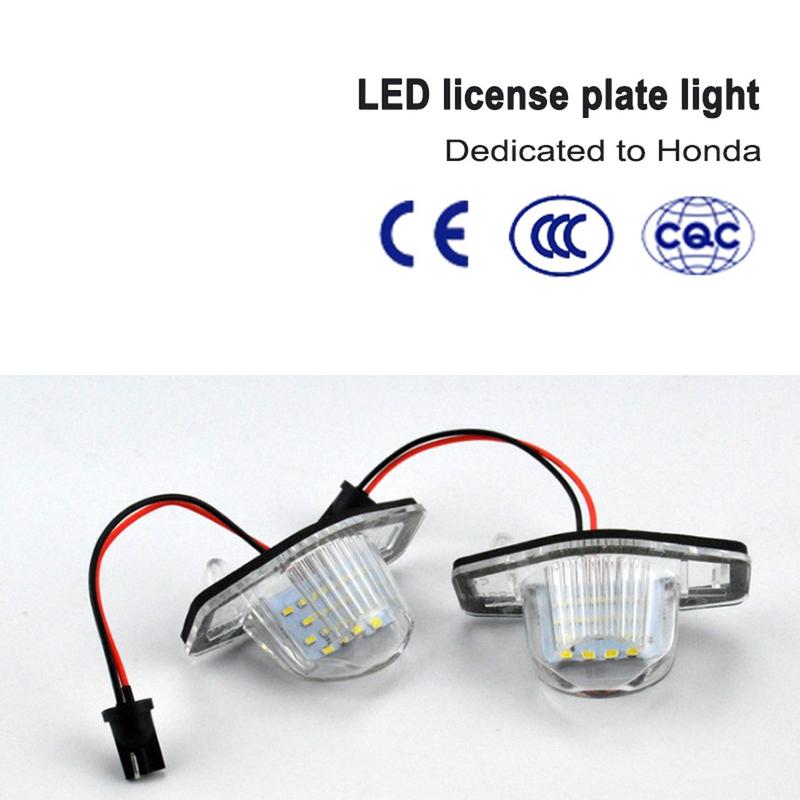 Fashion 2PCS Honda license plate light JAZZ Odyssey CR-V LED license ...