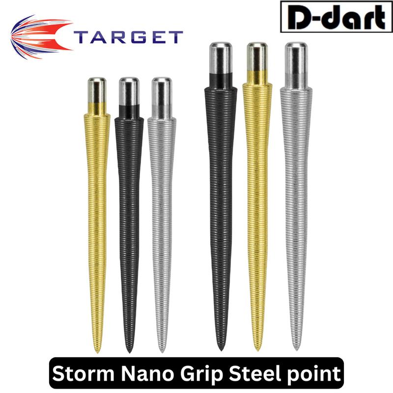 Target Dart Point - Storm Nano Grip Point Gold/Black/Silver Replacement ...